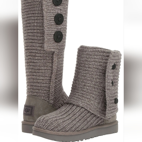 UGG | Shoes | Ugg Womens Classic Cardy Gray Knit Size 8 | Poshmark